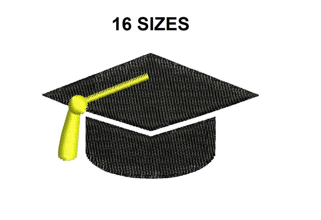 Graduation Hat Embroidery Design. Graduation Embroidery Design. Hat ...