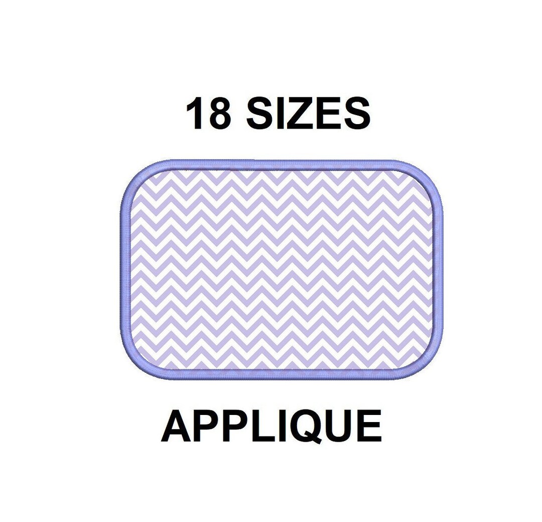 Rectangle Applique Design. Rectangle Embroidery Design. Rectangle ...