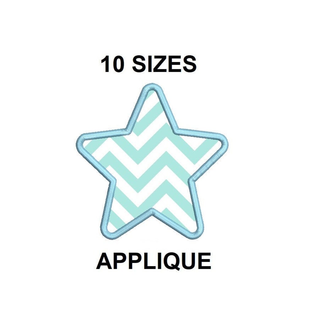 Star Applique Design. Star Embroidery Applique. Star Design. Mini Star ...