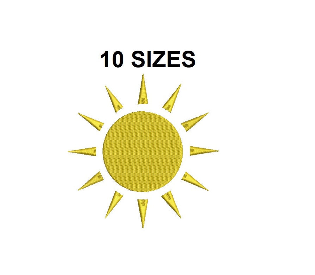 Sun Embroidery Design. Mini Sun Design. Summer Embroidery Design. Sun ...
