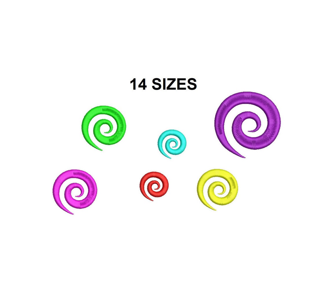 Swirl embroidery design. Swirl embroidery. Mini Swirl | Etsy