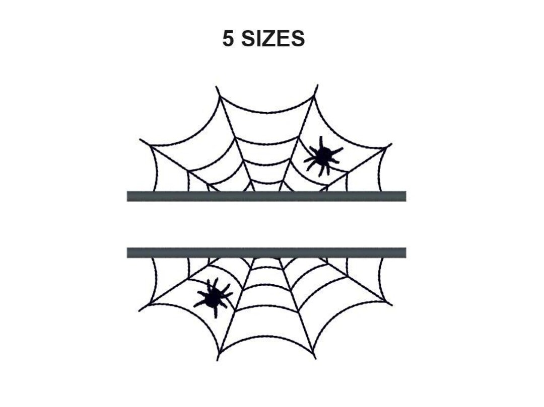 Spider Web Monogram Embroidery Design. Spiderweb Design. Spider ...