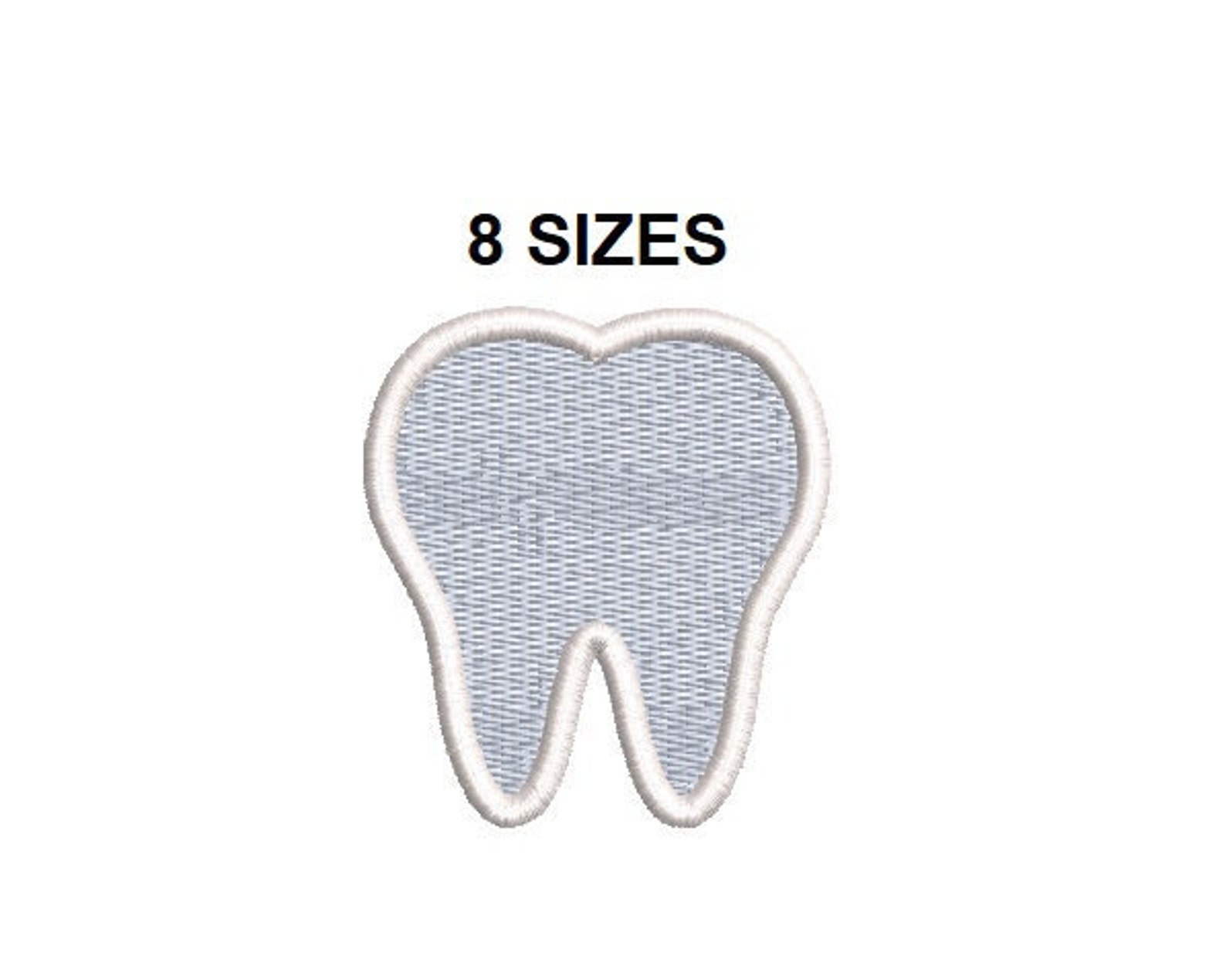 Tooth Embroidery Design. Mini Tooth Design. Tooth filled | Etsy