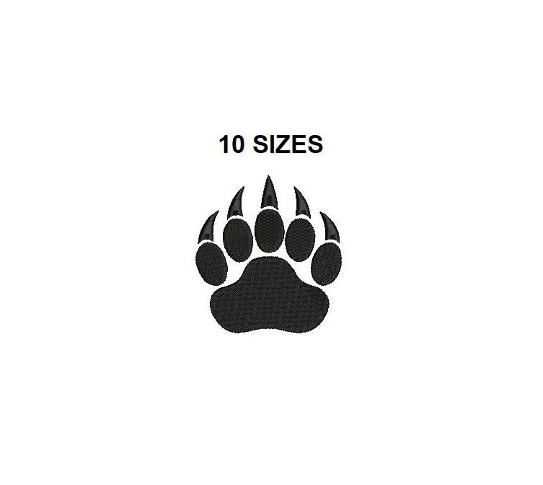 Bear Paw Print Embroidery Design. Mini Paw Embroidery. Bear Paw ...