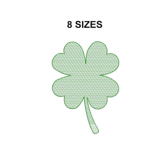 Clover Sketch Embroidery Design. Clover Design. | Etsy