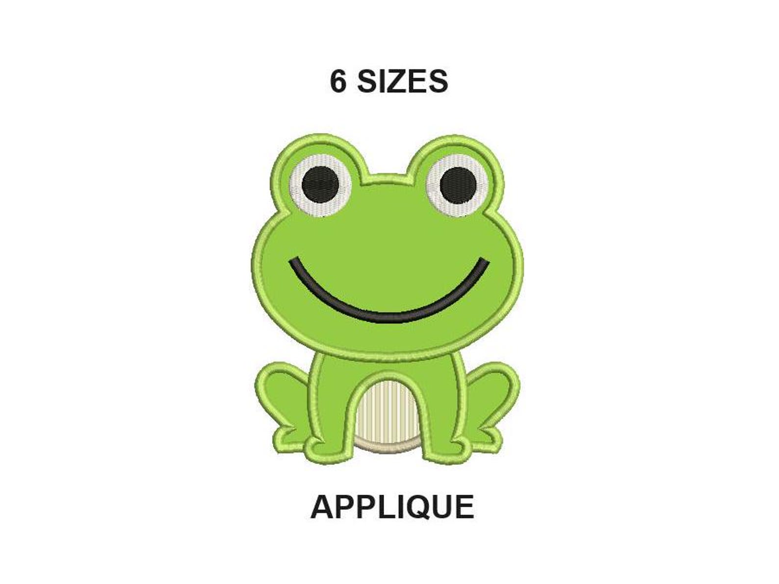 Frog Applique Embroidery Design. Frog Embroidery Design. Mini Frog ...