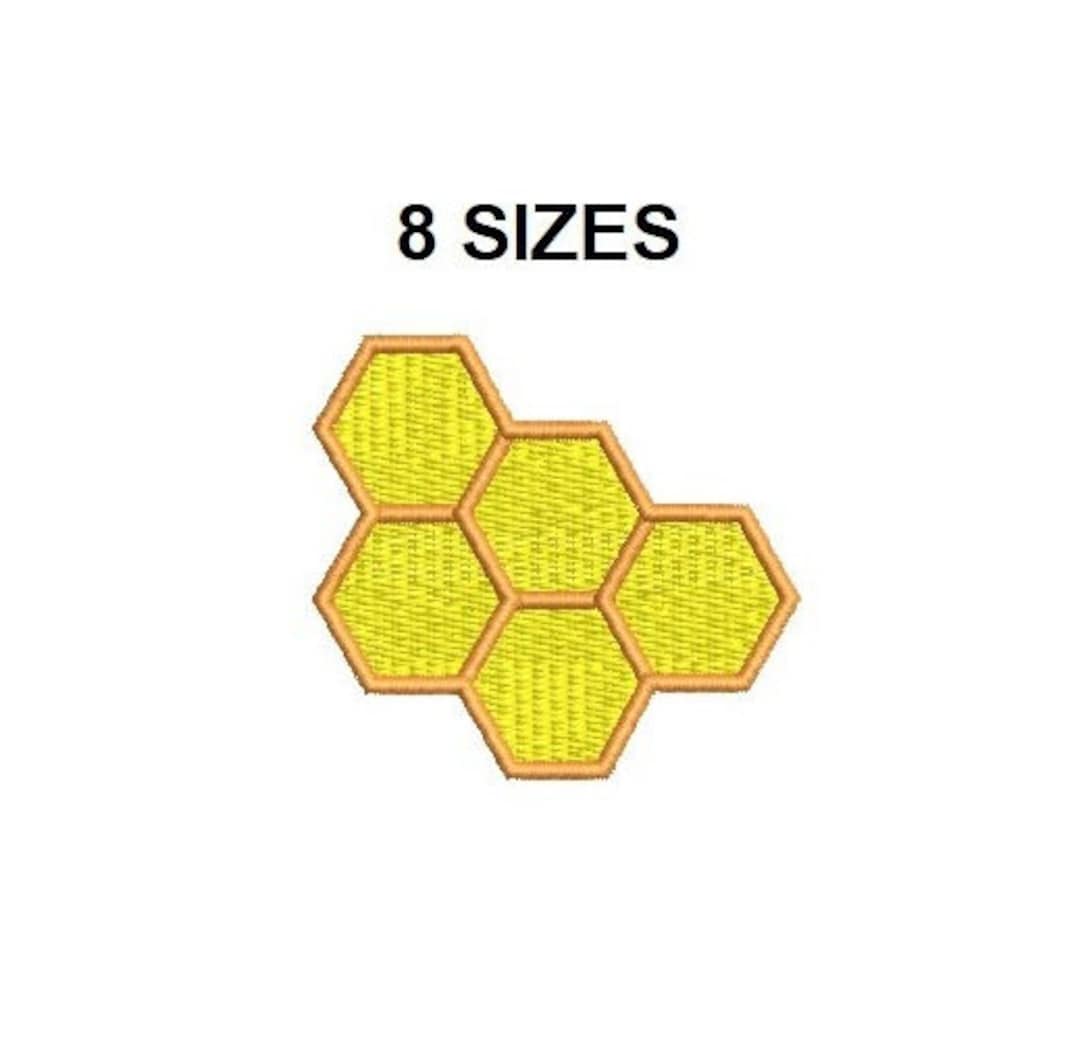Bee Honeycomb Embroidery Design. Bee Design. Bee Filled Stich ...