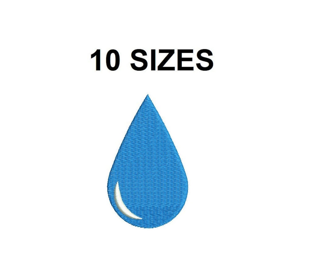 Drop Embroidery Design. Drop Filled Stitch. Drop Design. Mini Drop ...