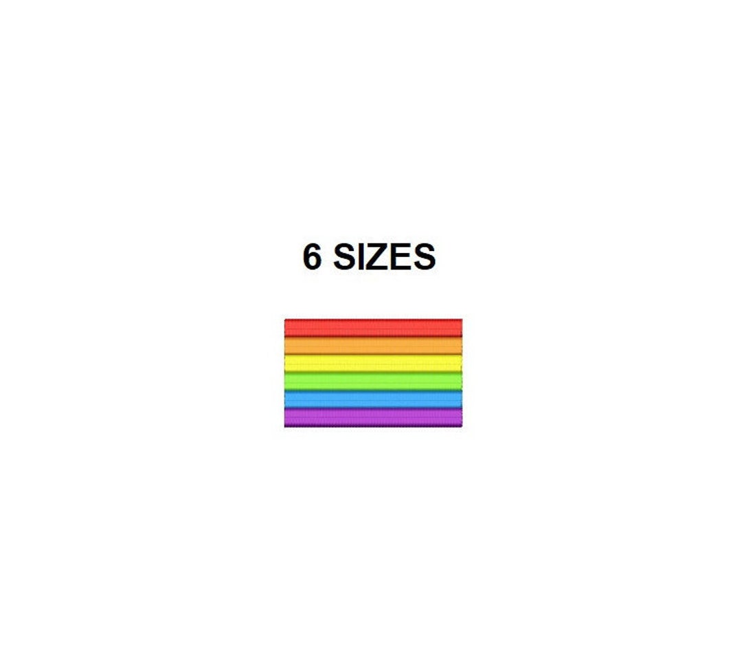 Flag Gay Pride Embroidery Design. Colorful Embroidery Design. Pride ...