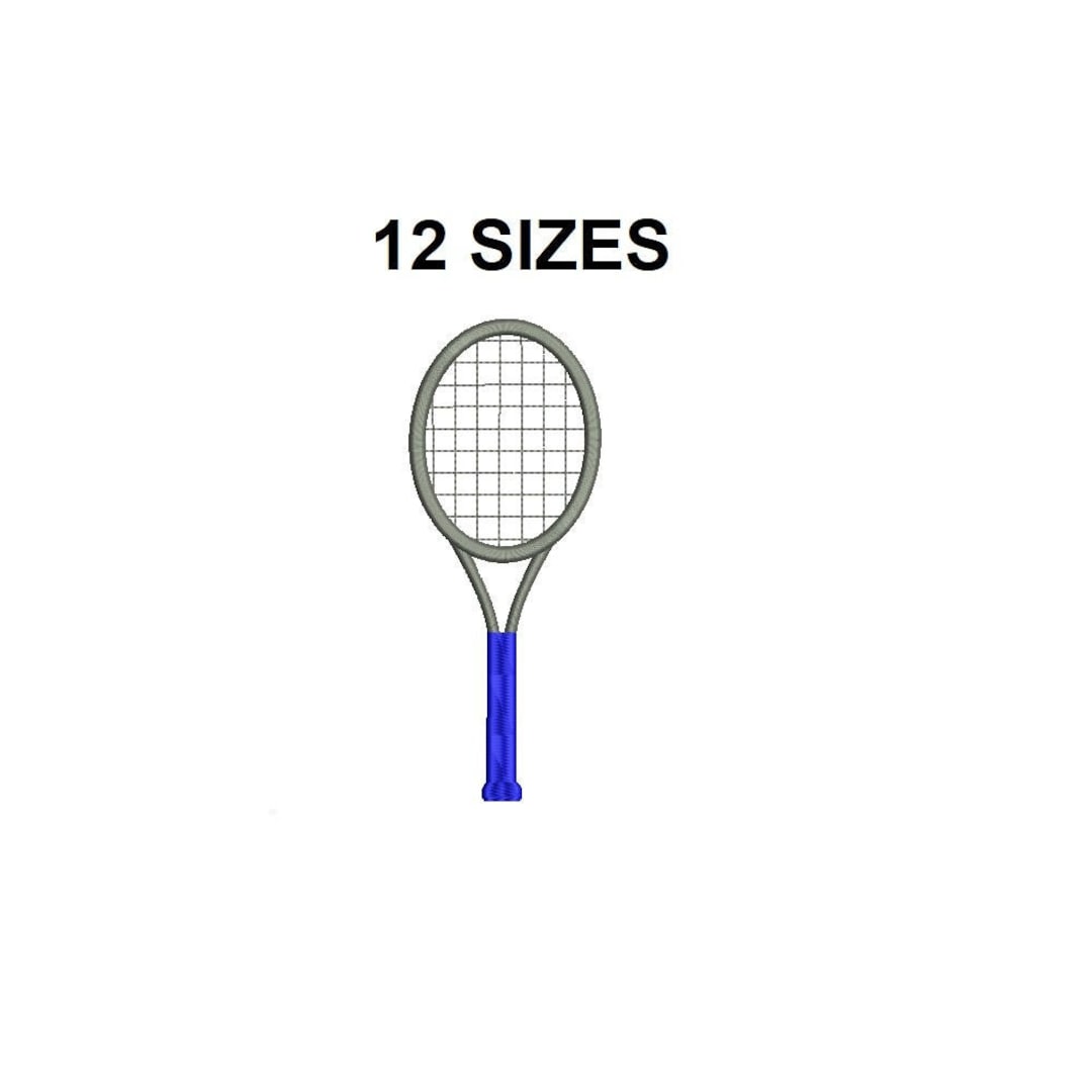 Tennis Racket Embroidery Design. Mini Tennis Racket. Tennis Embroidery ...
