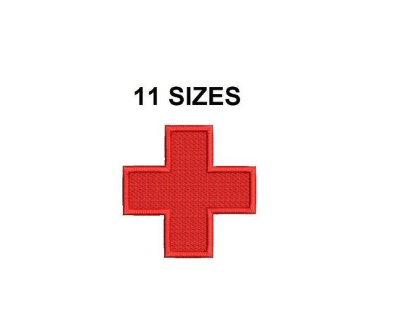 Medical Red Cross Embroidery Design. Mini Red Cross. Medical - Etsy