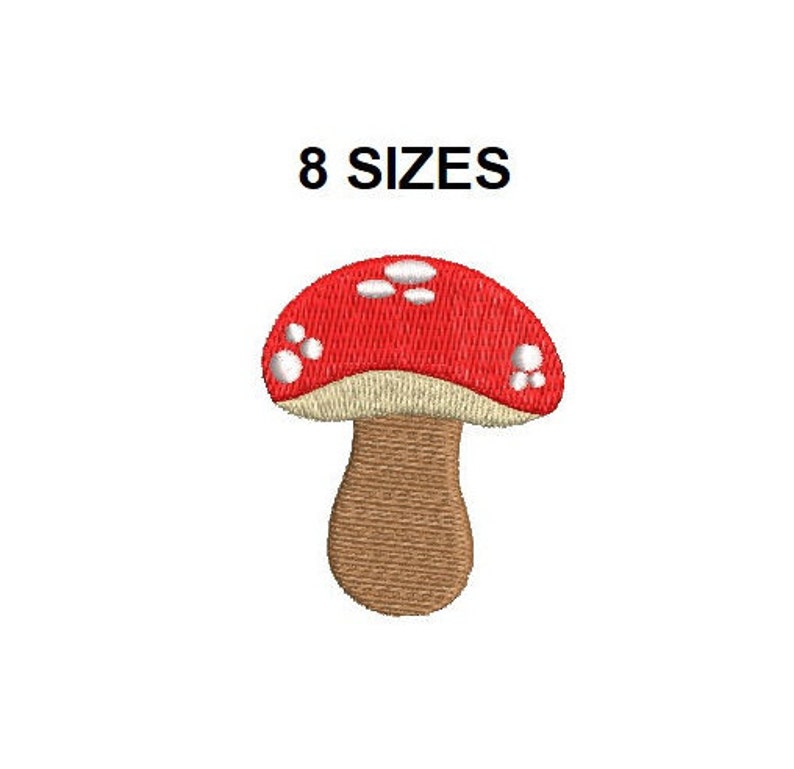 Mushroom Embroidery design. Mushroom design. Autumn | Etsy