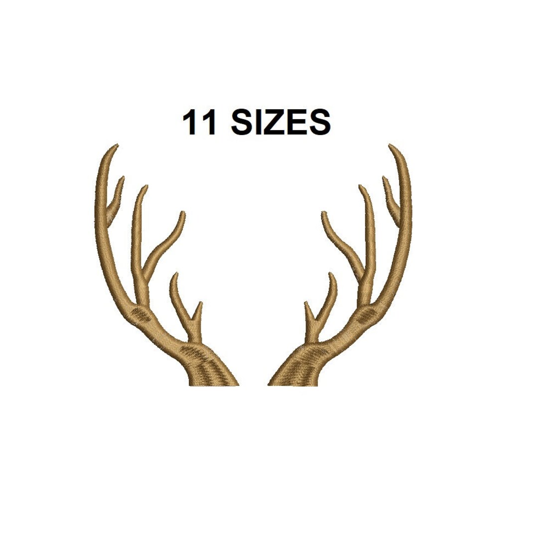 Antlers Embroidery Design. Antler Embroidery Design. Embroidery Design ...