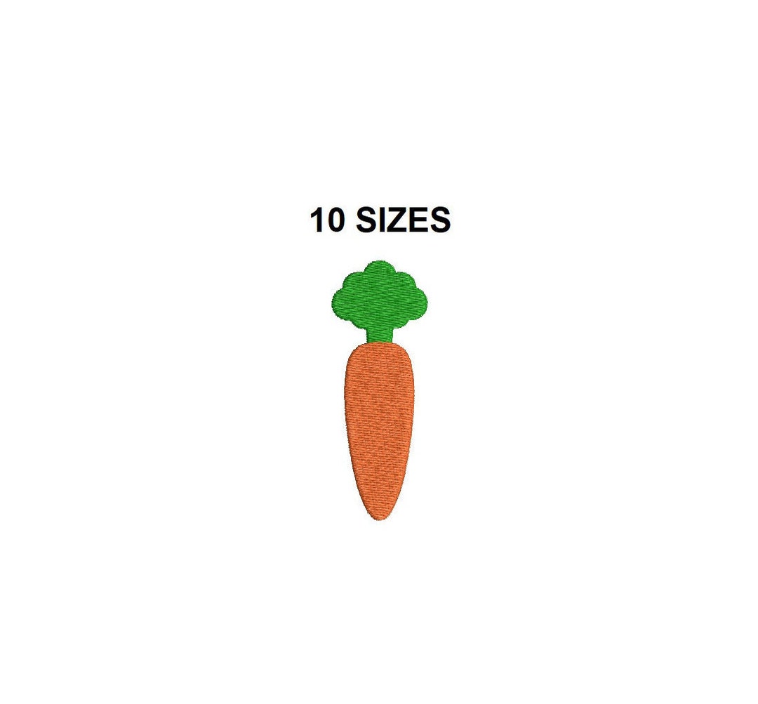 Carrot Embroidery Design. Carrot Filled Stitch. Mini Carrot Design ...