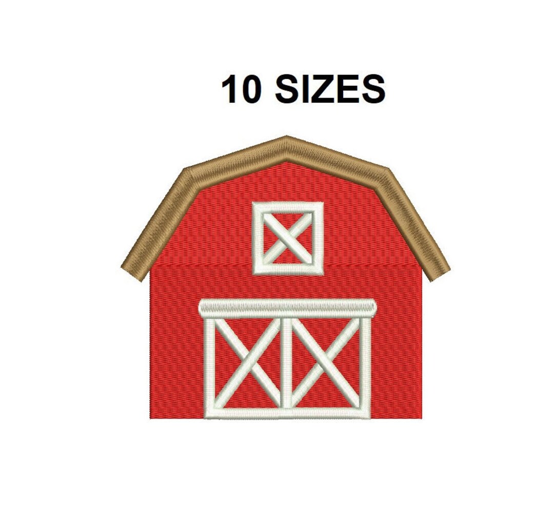 Barn Embroidery Design. Farm Embroidery Design. Barn Design. Mini Farm ...