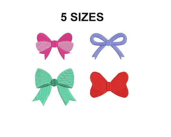 Bow Embroidery Design. Bows Set Embroidery Design. Mini Bows. - Etsy