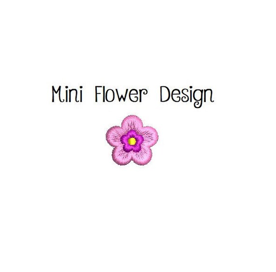 Mini Flower Embroidery Design. Flower Embroidery Design. - Etsy