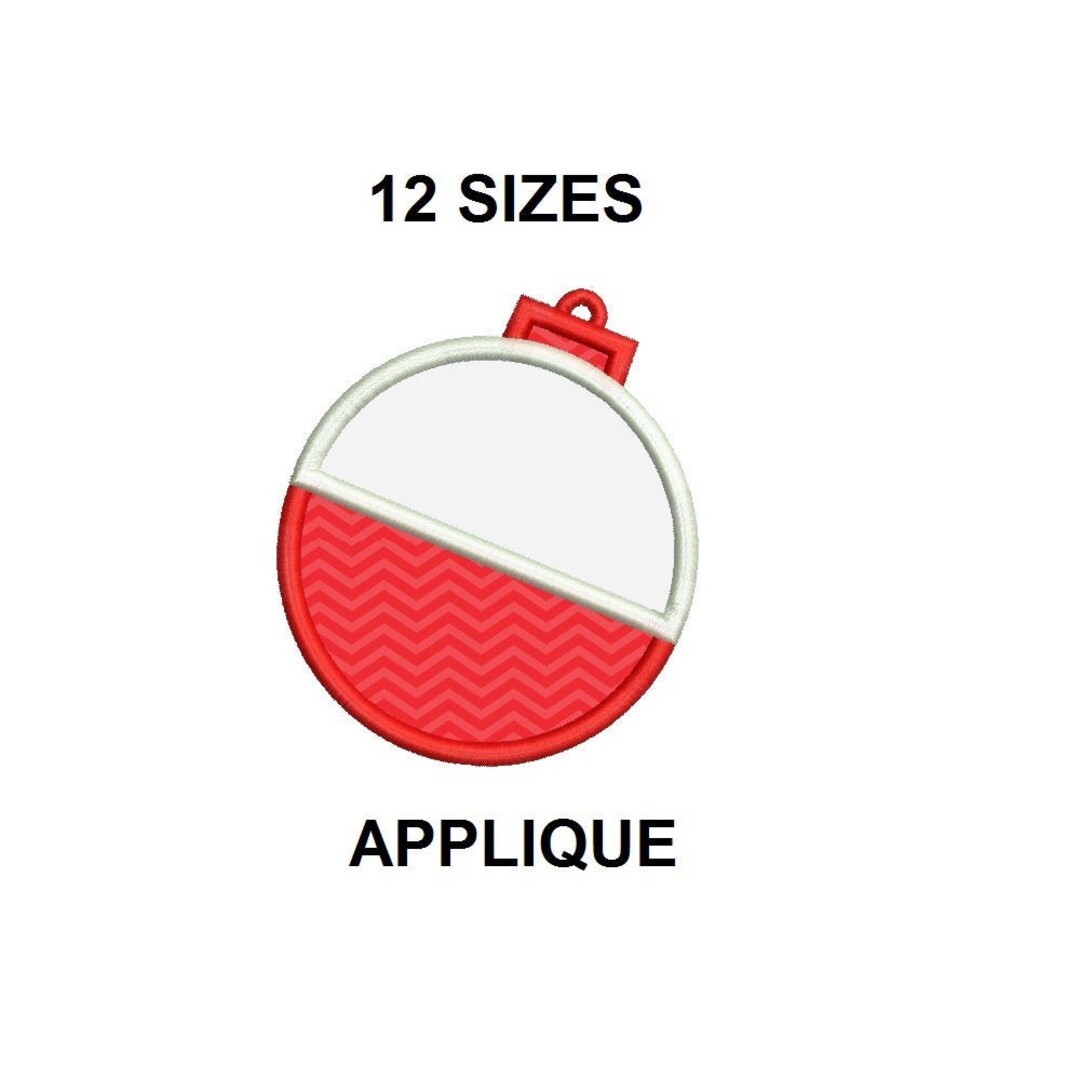 Fishing Bobber Applique Design. Fishing Bobber Embroidery Design ...