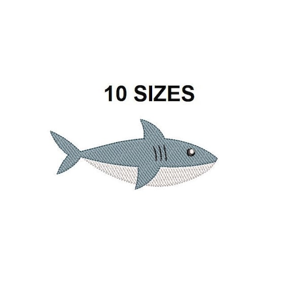 Shark Sketch Embroidery Design. Shark Embroidery Design. Shark - Etsy