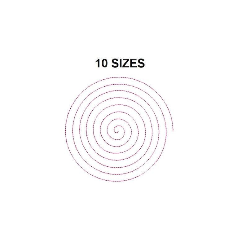 Spiral Embroidery Design. Spiral Embroidery. Spiral Design. - Etsy