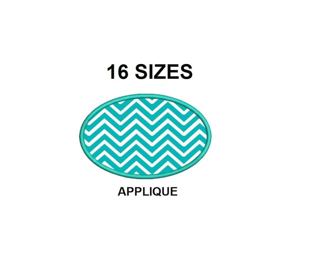 Oval Applique Design. Oval Embroidery Design. Oval Design. Shape ...