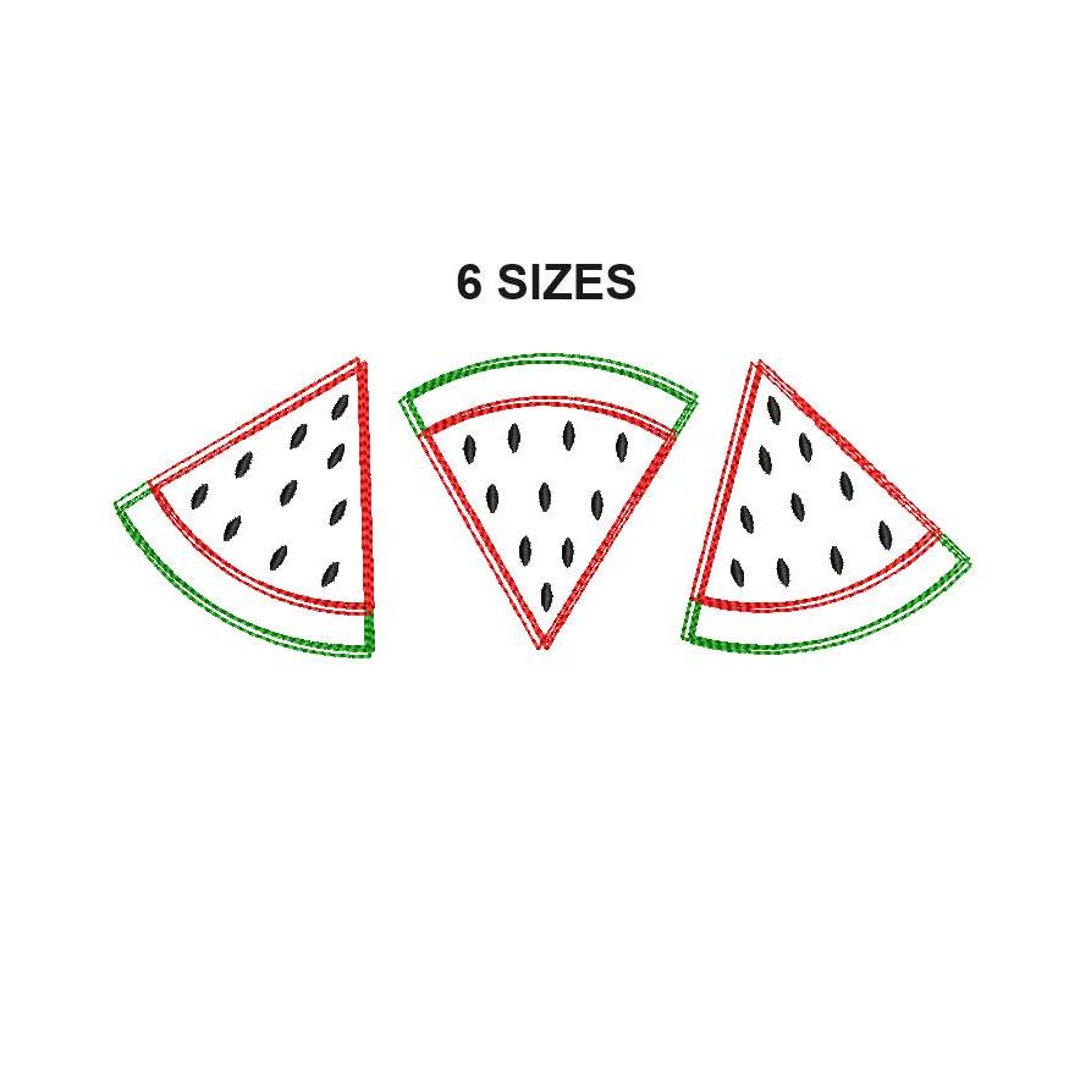 Watermelon Scribble Stitch Embroidery Design. Watermelon Trio Scribble ...