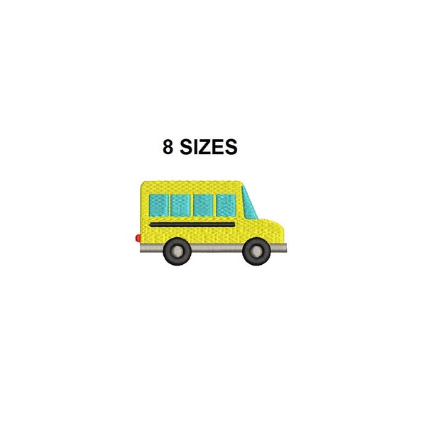 School Bus Embroidery Design - Etsy