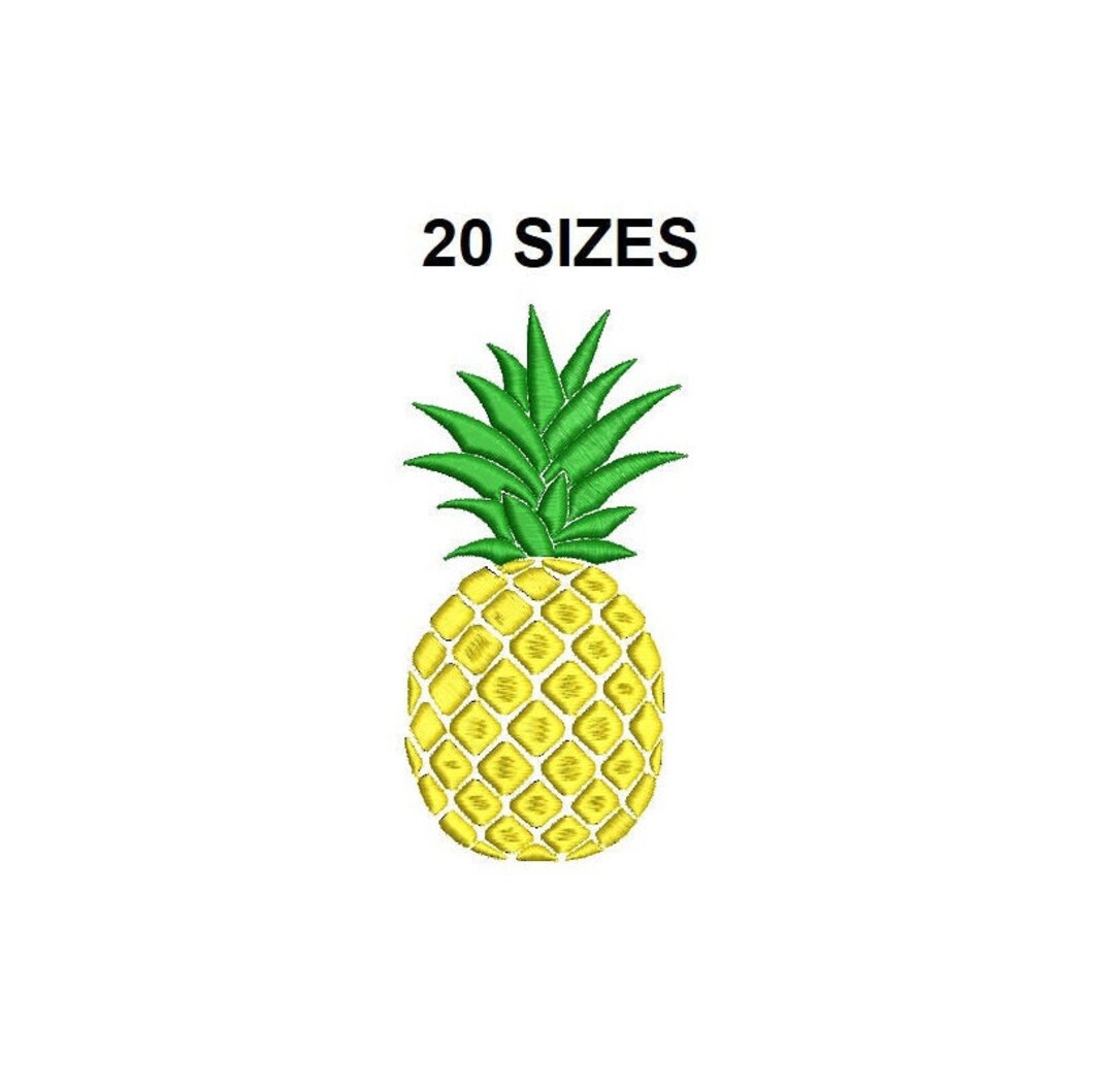 Pineapple Embroidery Design. Pineapple Filled Stitch. Mini Pineapple ...