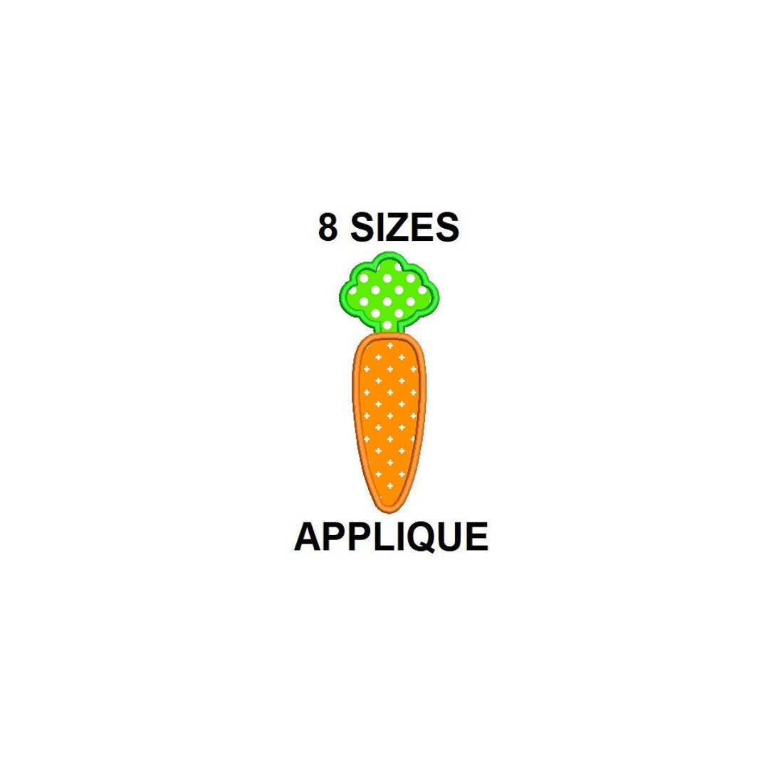 Carrot Applique Embroidery Design. Carrot Design. Mini Carrot ...