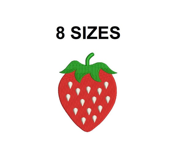 Strawberry Embroidery Design. Strawberry Filled Stitch. Mini | Etsy