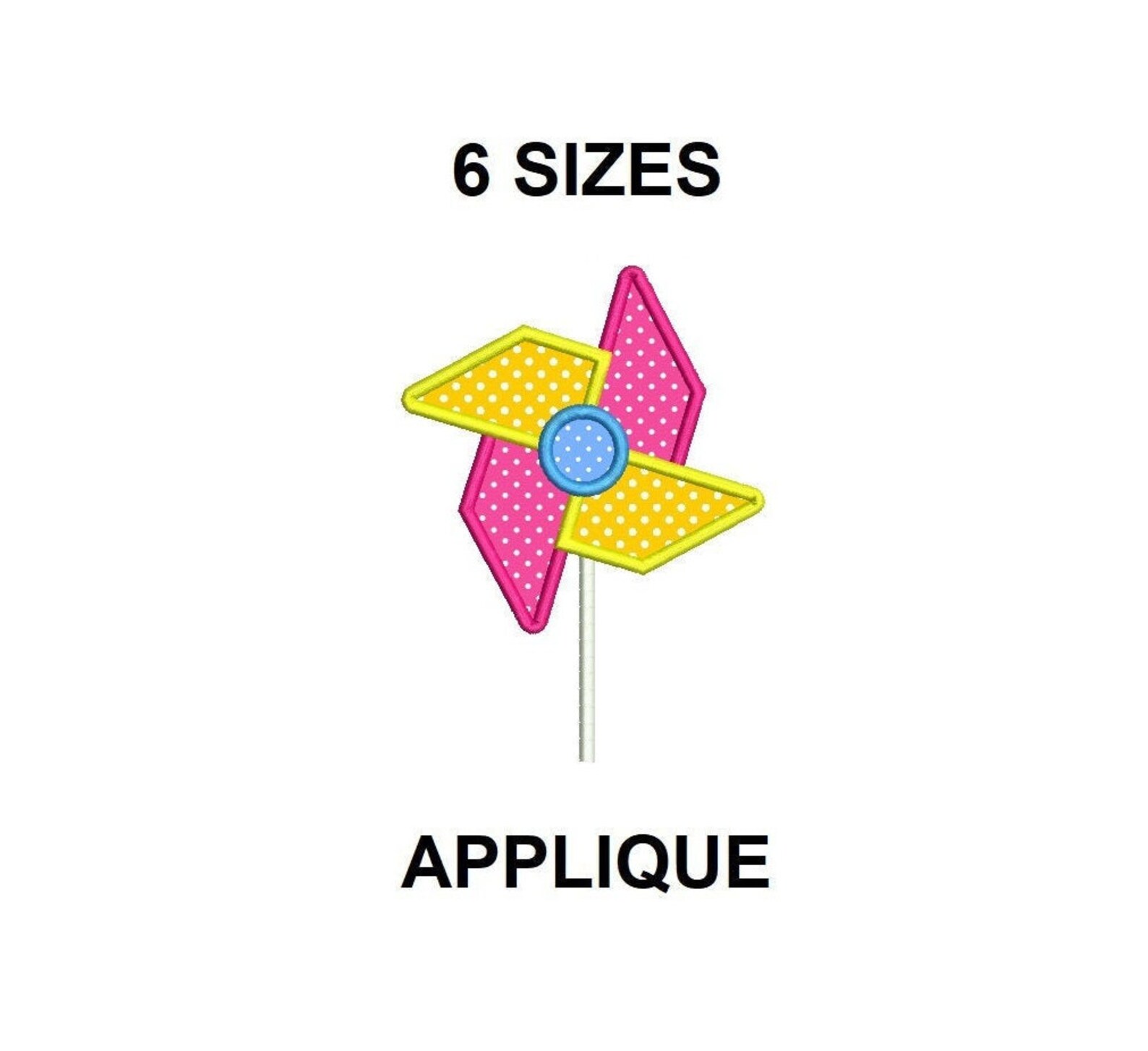 Pinwheel Applique. Pinwheel Outline Applique. Mini Pinwheel | Etsy