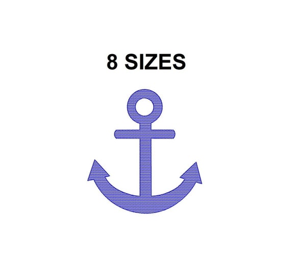 Anchor Sketch Embroidery Design. Anchor Embroidery design. | Etsy