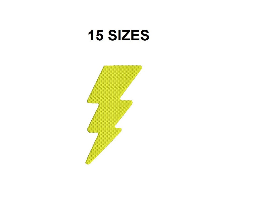 Lightning Bolt Embroidery Design. Lightning Embroidery. Mini Lightning ...
