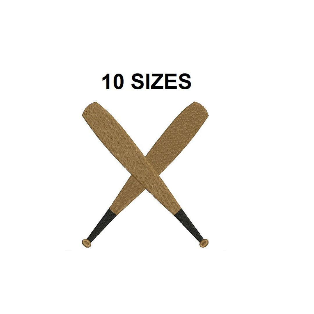Baseball Bat Embroidery Design. Baseball Bat Filled Stitch. Mini ...