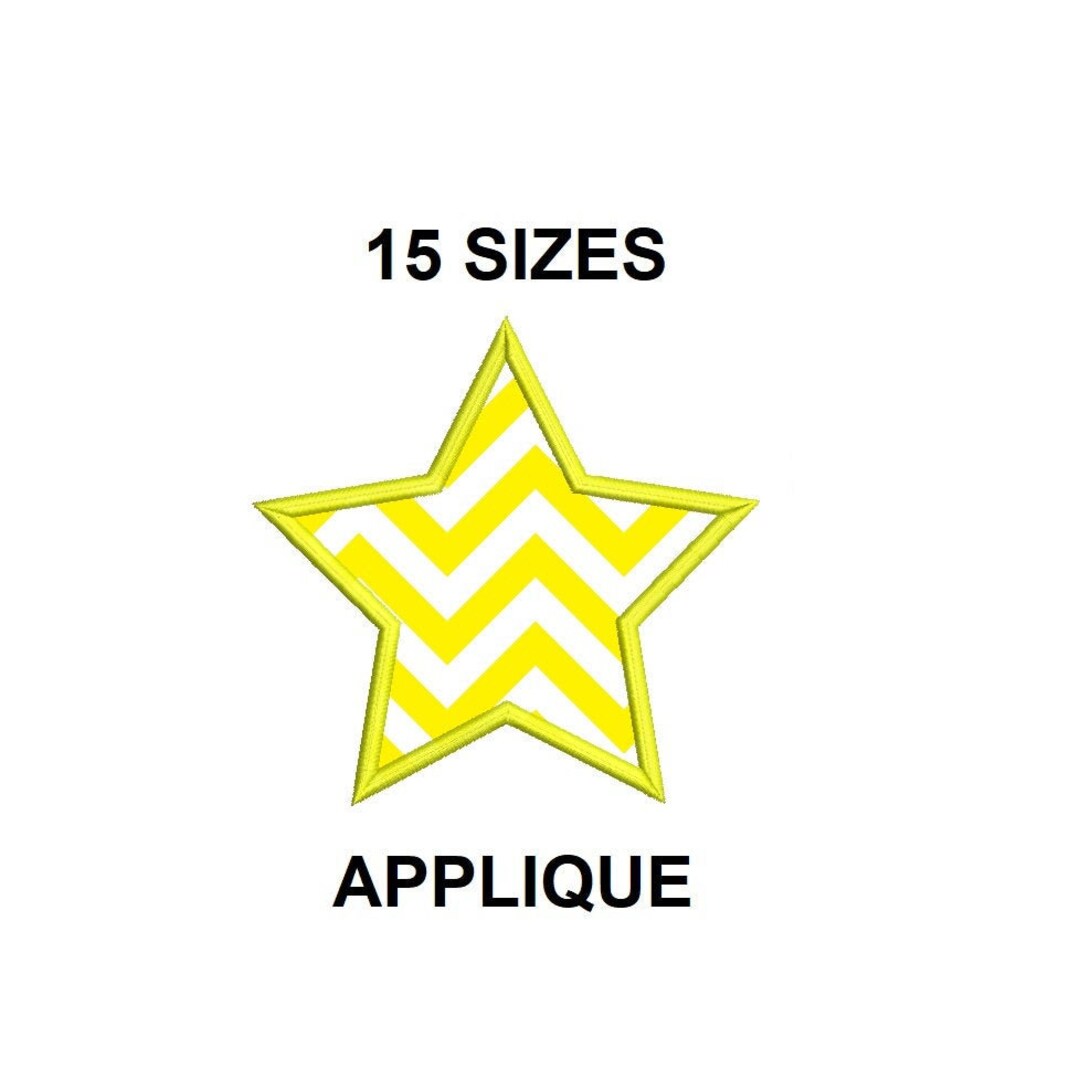 Star Applique Design. Star Embroidery Applique. Star Design. Mini Star ...