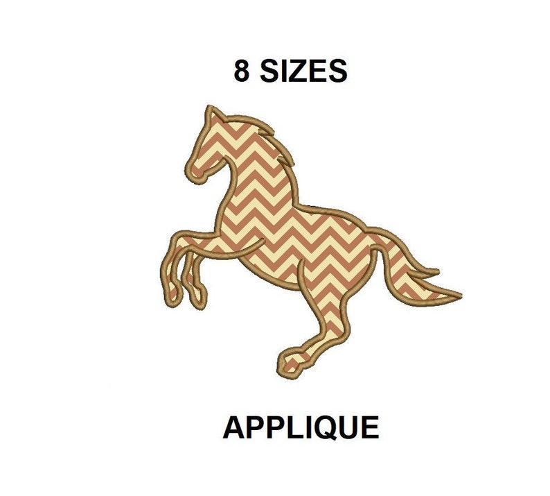 Horse Applique Embroidery Design. Horse Outline Applique. Animal ...