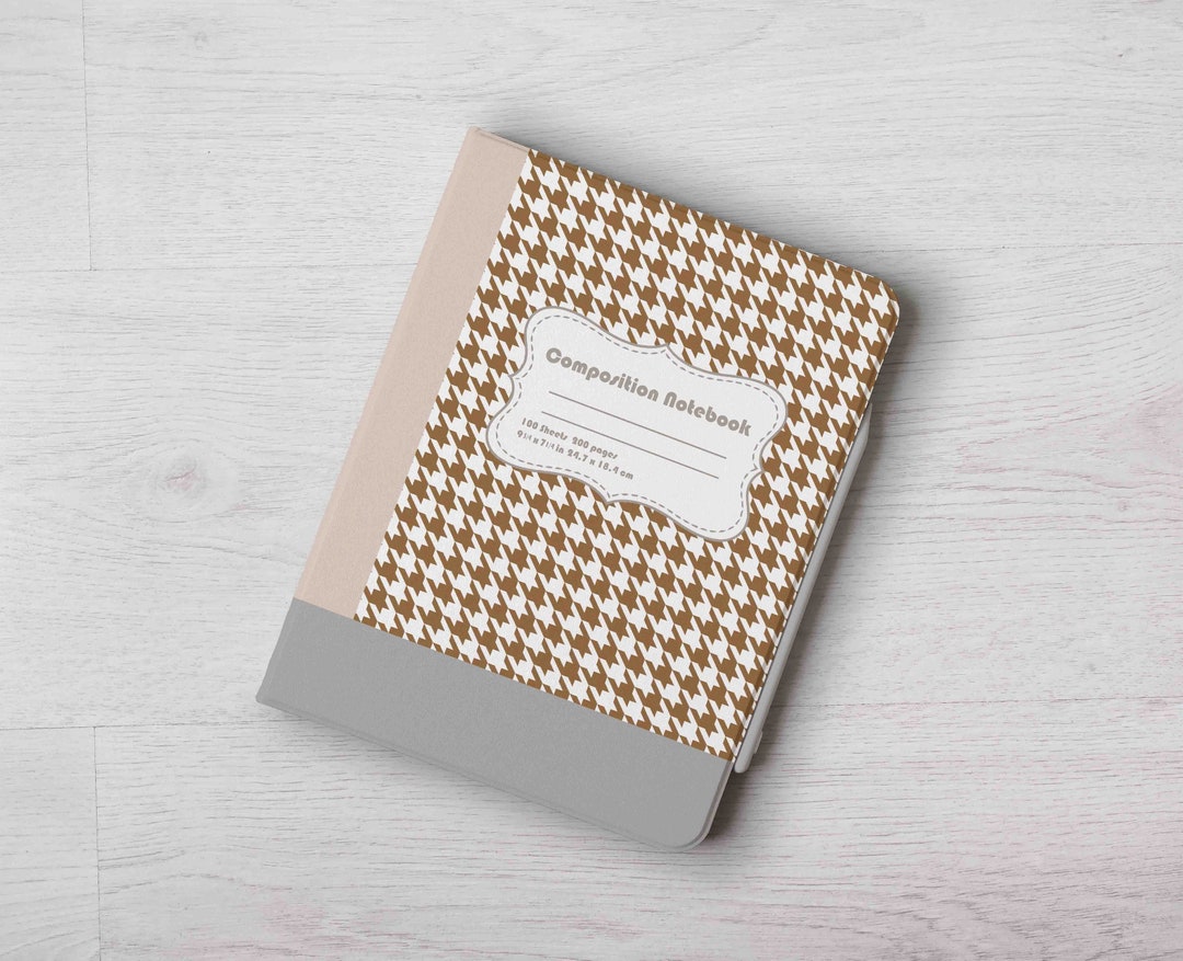 Custom Name iPad Case: Houndstooth Flip Cover With Pencil Holder - Etsy
