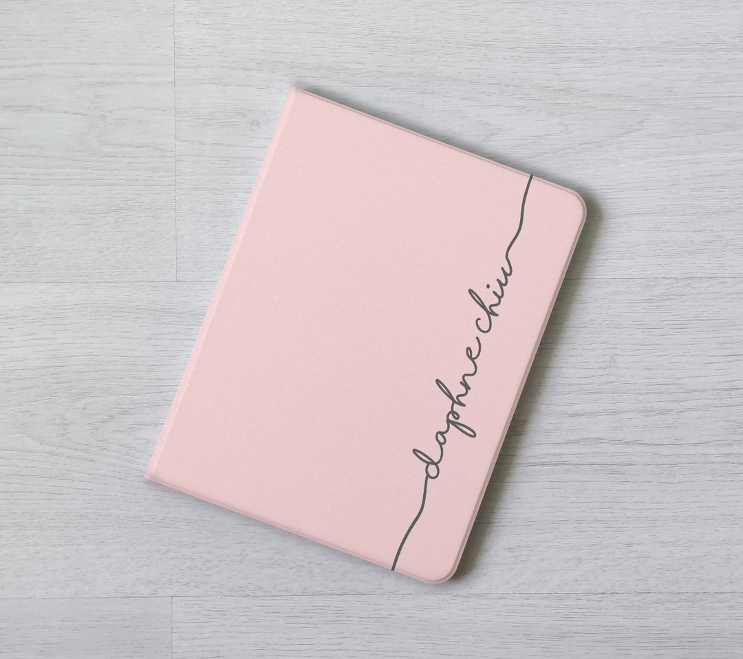 Personalized Baby Pink iPad Case Cover With Pencil Holder - Etsy