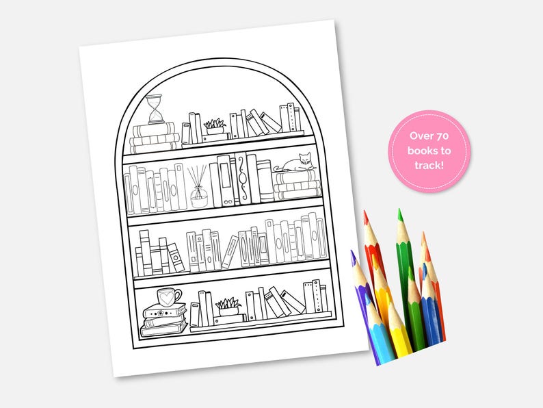 Bookshelf Reading Tracker, Printable Book Log (digital Download) - Etsy