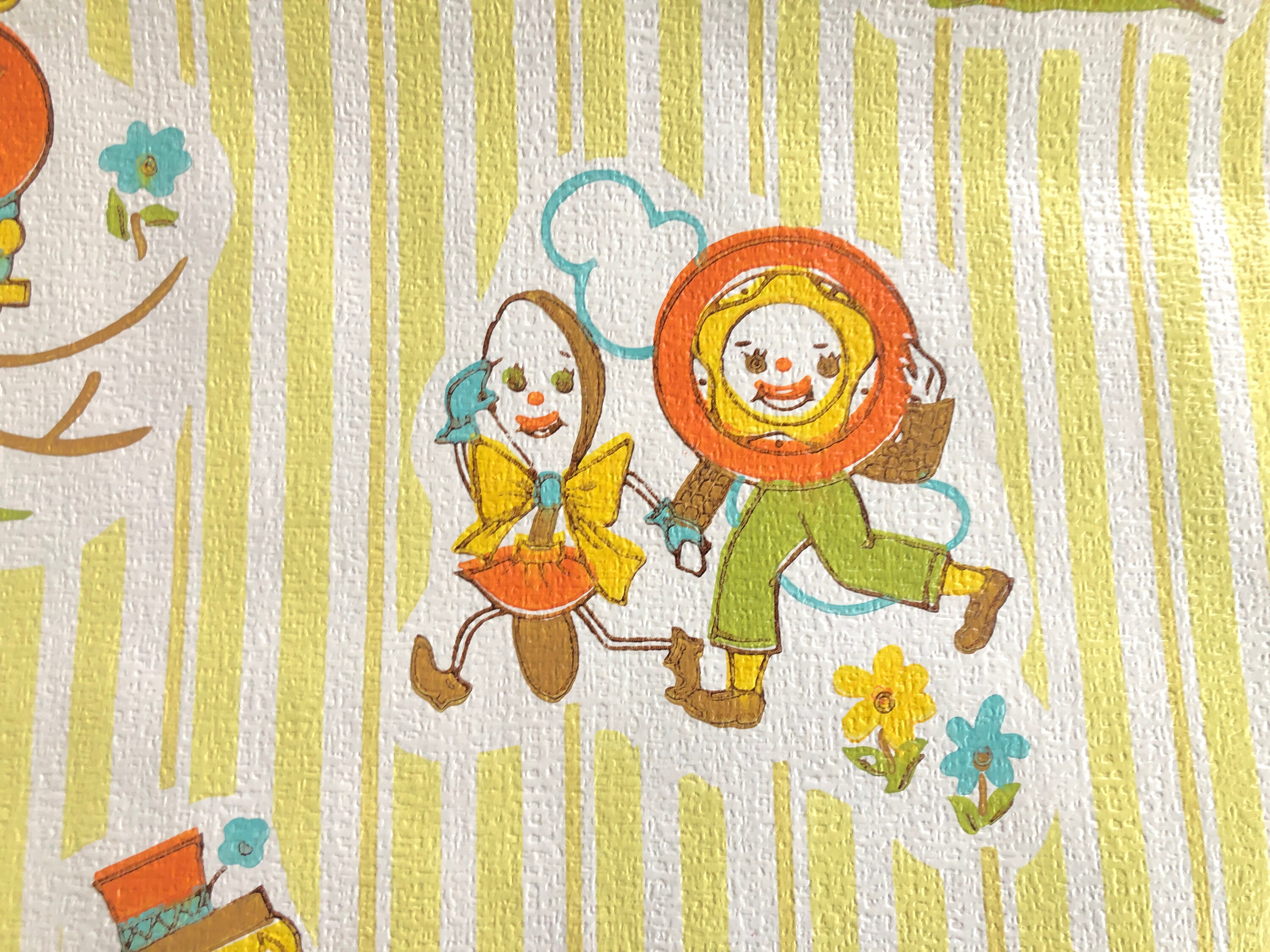 Vintage Nursery Rhymes Wallpaper, Jack and Jill, Humpty Dumpty, Hey ...