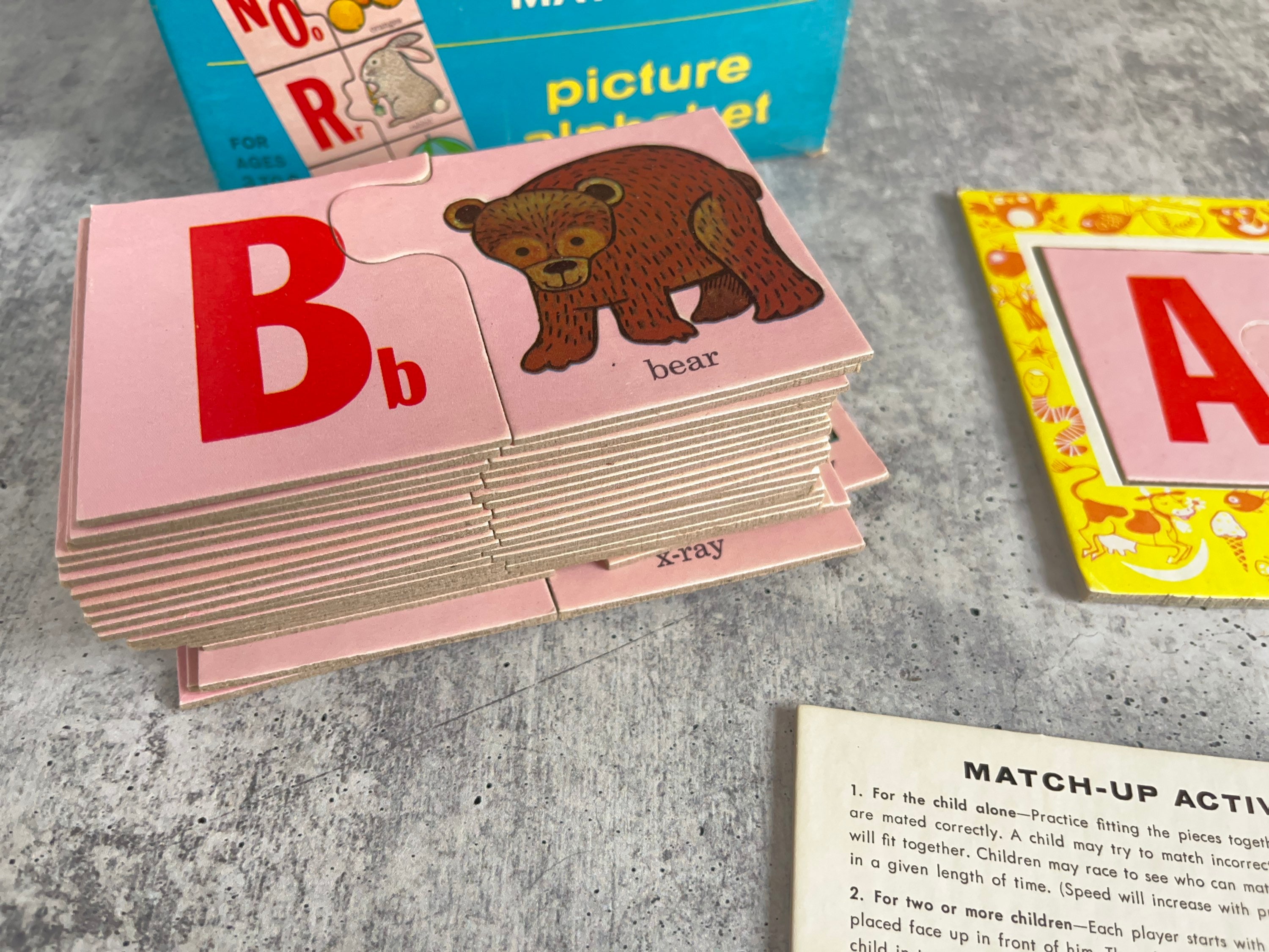 Vintage Preschool Game Playskool Picture Alphabet Match Ups - Etsy