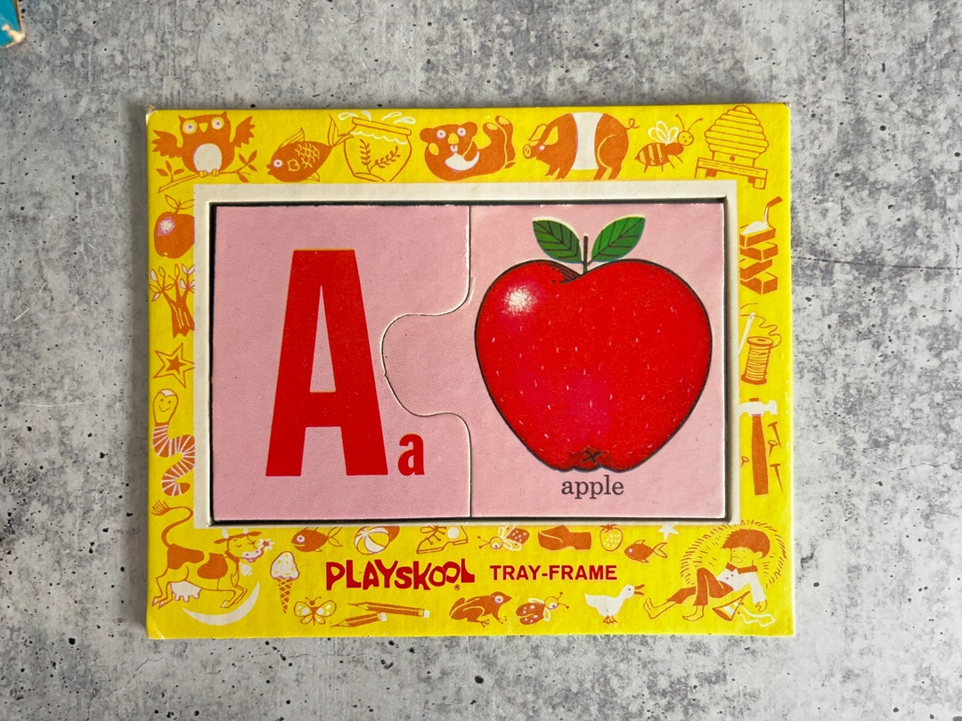 Vintage Alphabet Game, Playskool Picture Alphabet Match Ups Game ...