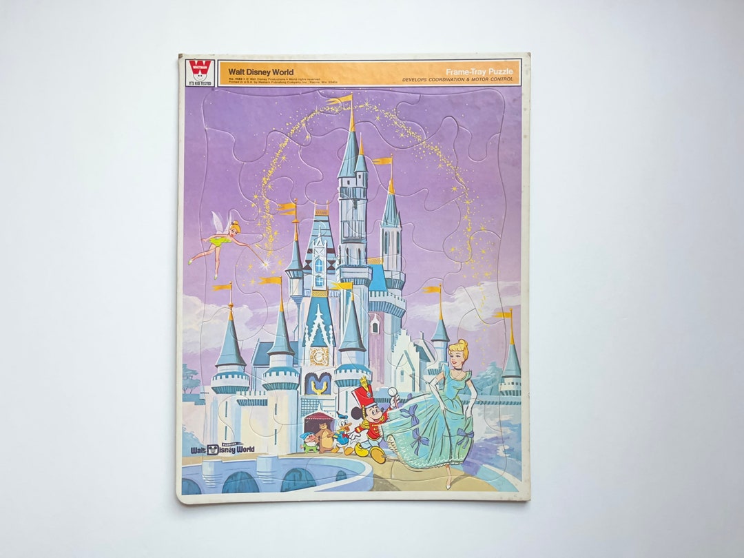 Disney Castle Puzzle, Walt Disney World, Large Kids Fram Tray Puzzle ...