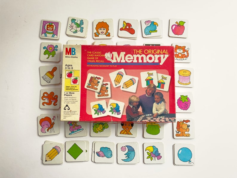 Vintage Original Memory Game, 1986, Complete Card Matching Game ...