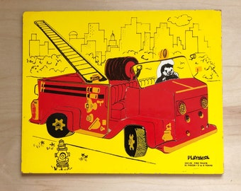 Fire Truck Puzzle - Etsy