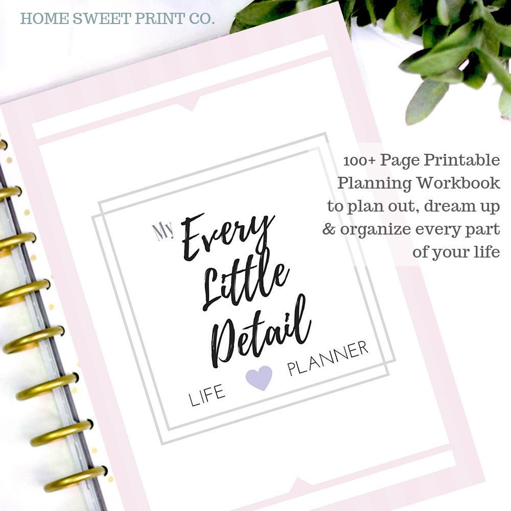 Every Little Detail LIFE PLANNER - Life Organizer - LIFETIME Planner ...