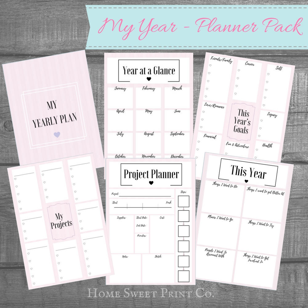 My Organized Year Planner Pack - Etsy