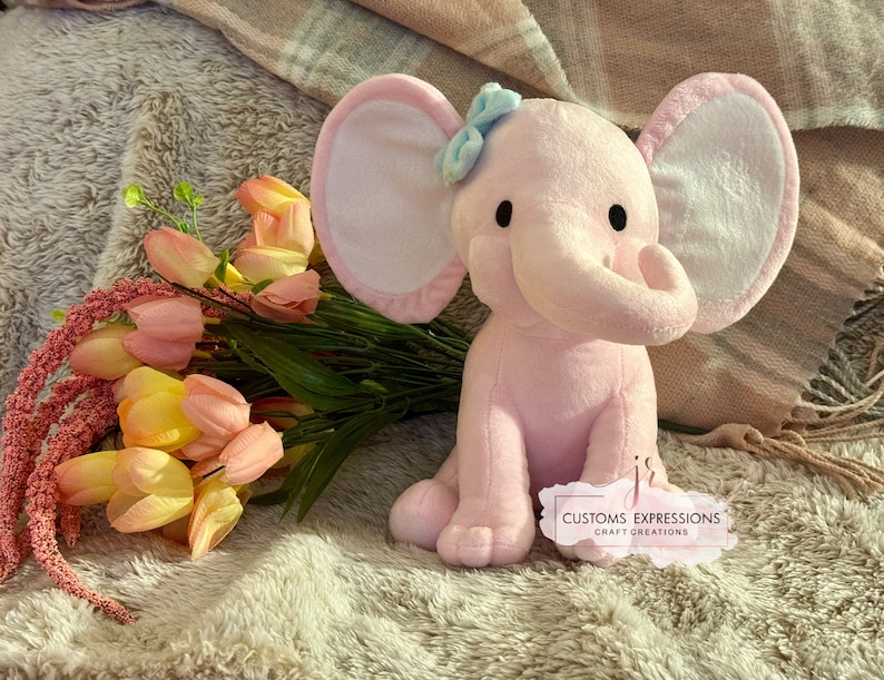 Elephant Plush Toy Pink Sublimation Elephant Blank Gift Welcome Baby ...