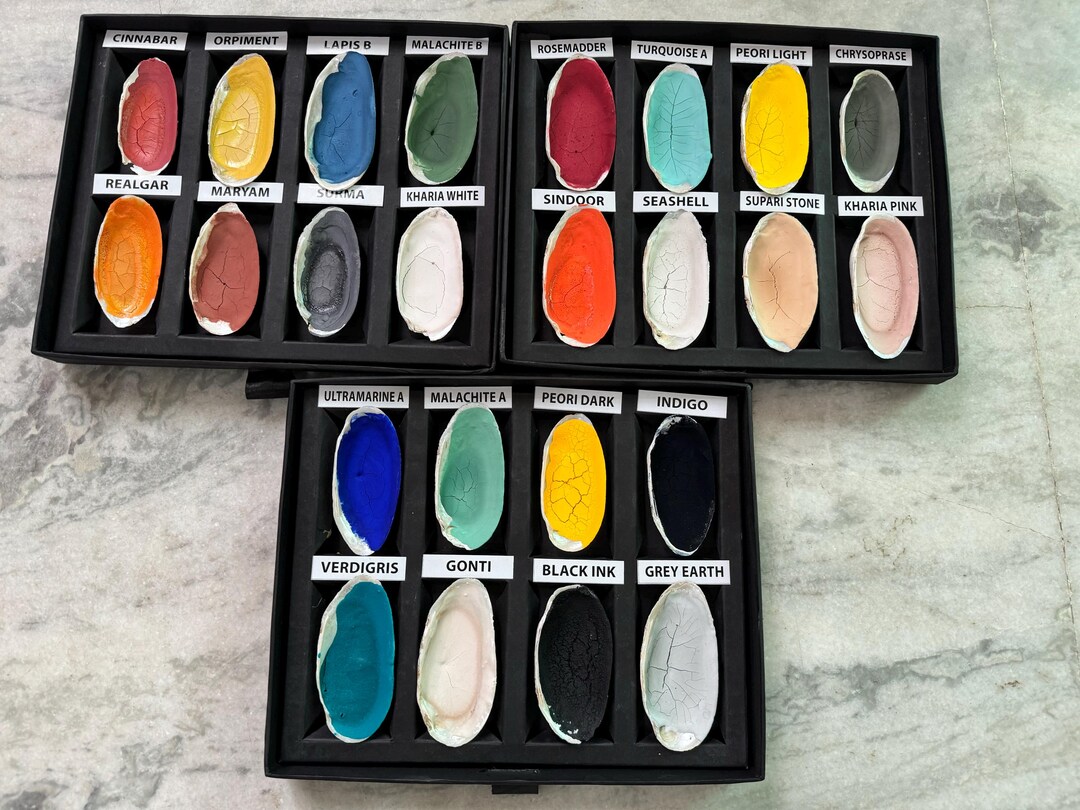 24 Shells Natural Pigment Set (3 Kit) - Etsy
