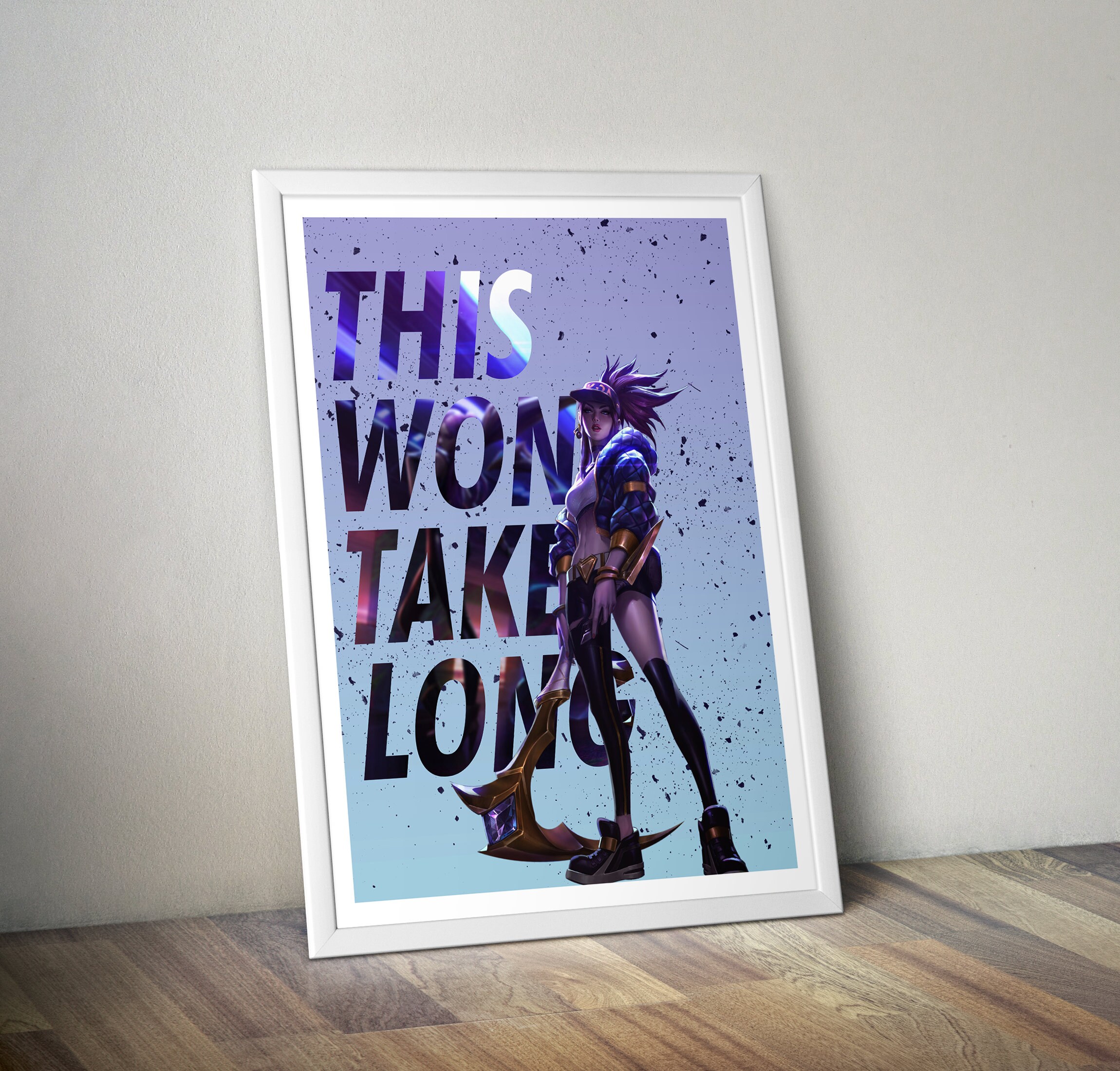 K/DA ALL OUT Akali Poster, League of Legends, Lol Poster, League of ...